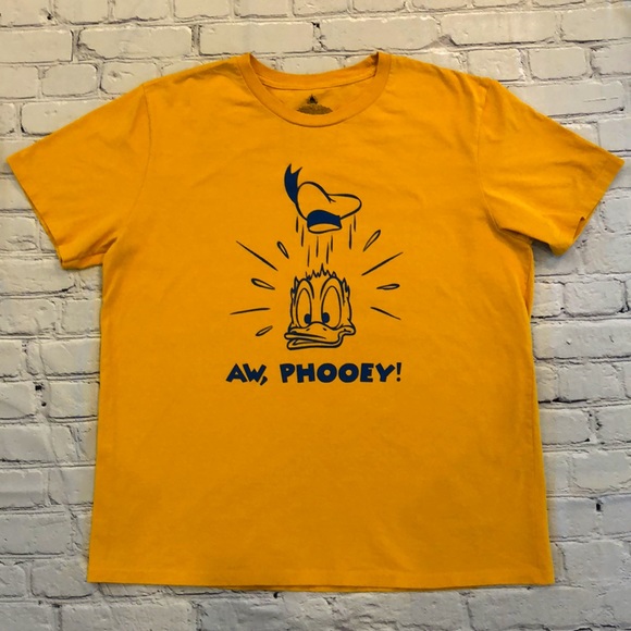 Disney | Shirts | Rare Vintage Disney Donald Duck Aw Phooey Yellow ...